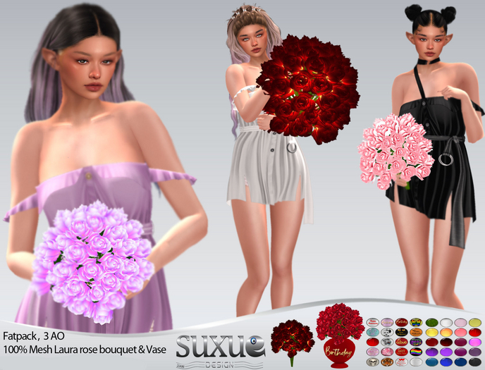 Second Life Marketplace - SuXue - Rose Bouquet